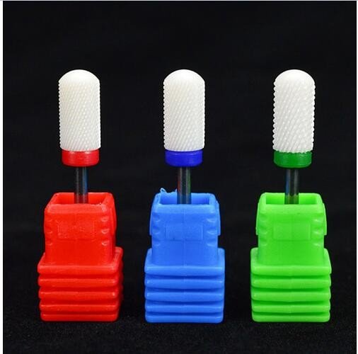 1pcs White Ceramic Milling Cutter Nail Drill Bit Nail Art Electric Polish Tool Drills Manicure Grinding Machine Device S