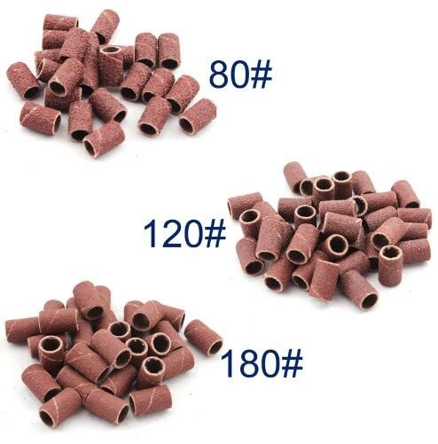 30pcs/pack Nail art Sanding Bands for Manicure Pedicure Nail Drill Machine 80# 120# 180# Each Size 10pcs nail tools