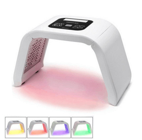 Portable LED light therapy LED skin rejuvenation device with 4 Color RED Blue Yellow Green LED light