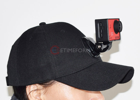 Adjustable Canvas Baseball Cap , Action Camera Mount Outdoor Sun Hat For Gopro