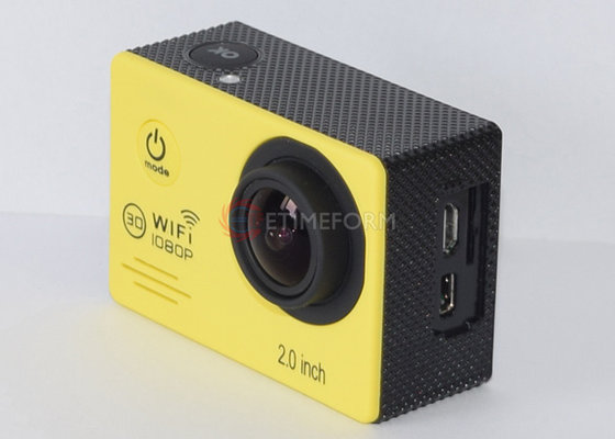 Waterproof Full HD Sports Action Camera ,  Esj7000 Yellow Sports Helmet Camera