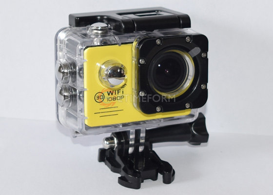Waterproof Full HD Sports Action Camera ,  Esj7000 Yellow Sports Helmet Camera
