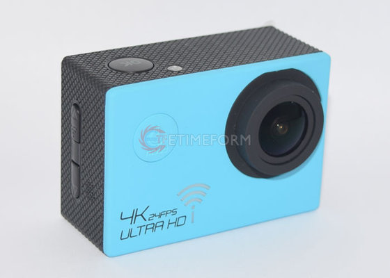 Blue Bickcycle Helmet WIFi Action Camera 4K HD With 30M Waterproof Case Esj8000