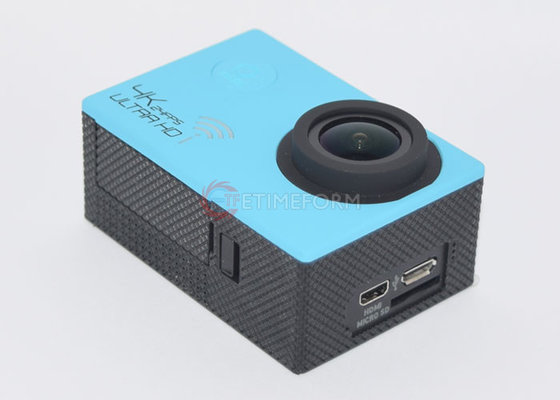 Blue Bickcycle Helmet WIFi Action Camera 4K HD With 30M Waterproof Case Esj8000