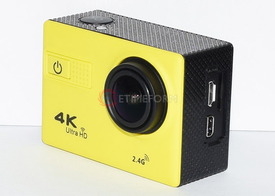 Yellow Wireless 4K Remote Control Action Camera FHD 1080p 60fps Waterproof