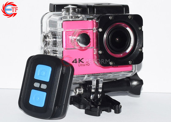 24fps Rose Red  4k Remote Control Action Camera Adjustable Camera Sports HD DV