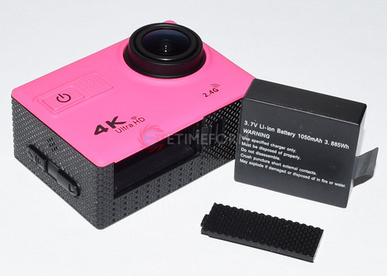 24fps Rose Red  4k Remote Control Action Camera Adjustable Camera Sports HD DV