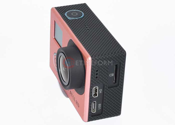 LED Camcorder Action Camera With Remote , Rose Gold Waterproof DV Camera