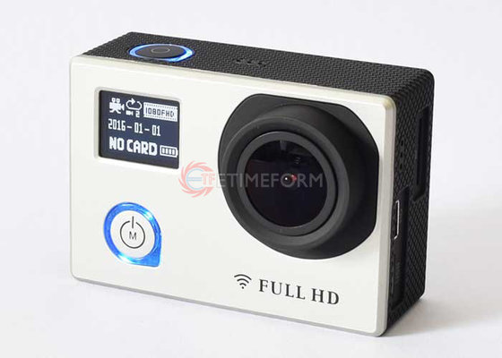 Silver Action Camera With Remote Control , WIFI 170 Degree Waterproof Sports DV