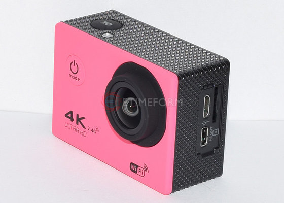 Rose Pink Remote Sports Camera , Car Camera Recorder With Rechargeable Battery