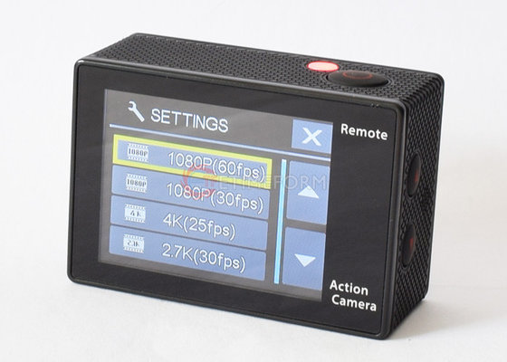 Black Remote Control Action Camera FHD 1080p High Resolution For Home Security