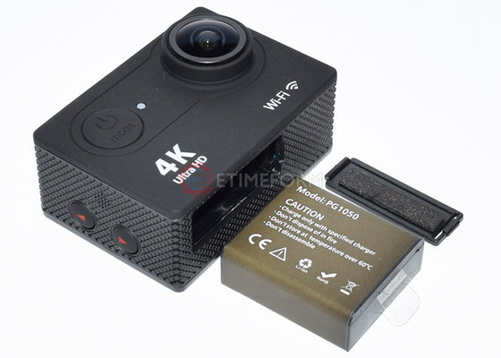 Black Remote Control Action Camera FHD 1080p High Resolution For Home Security