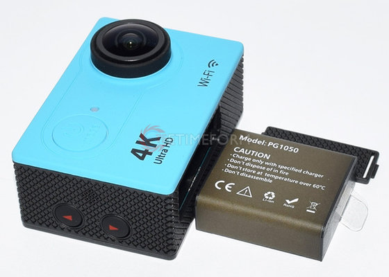 2.0 Inch LCD Blue 4k Sports Action Camera FHD Wide Angle With Water Proof Case