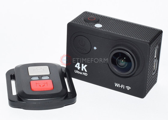 Colorful 25fps 4k Action Camera Remote  , 30m Waterproof WIFI Cam Full HD 1080p