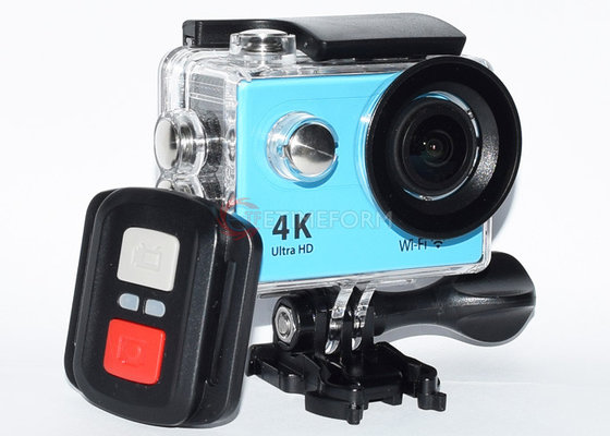 Colorful 25fps 4k Action Camera Remote  , 30m Waterproof WIFI Cam Full HD 1080p