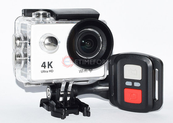 White Ultra HD Remote Control Action Camera 4k 60fps EH9R Logo Customized
