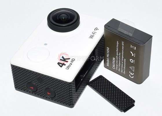 White Ultra HD Remote Control Action Camera 4k 60fps EH9R Logo Customized