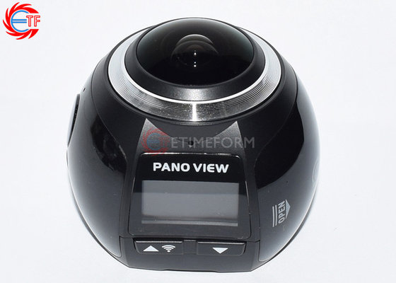 Black Round Wifi 360 Degree Sports Camera Night Vision For Home Security