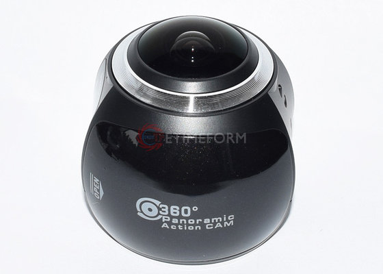 Black Round Wifi 360 Degree Sports Camera Night Vision For Home Security