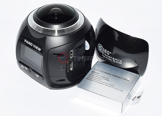 Black Round Wifi 360 Degree Sports Camera Night Vision For Home Security