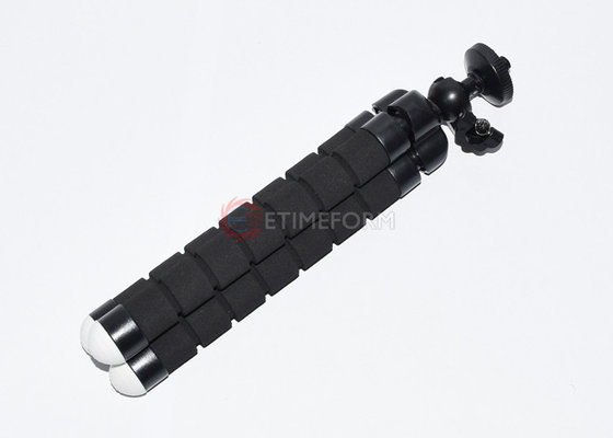 Portable Sponge Black Sports Camera Tripod For Mobile Phones / Cameras