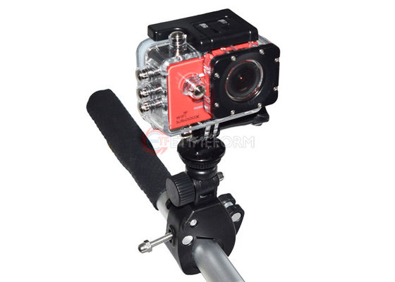 Rotation Action Camera Accessories , Plastic Motorcycle Handlebar Camera Mount