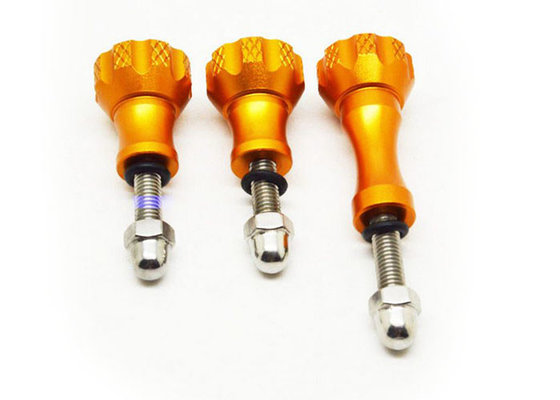 8 Colors 3pcs Action Camera Equipment , Aluminum Knurled Thumb Screws Stainless