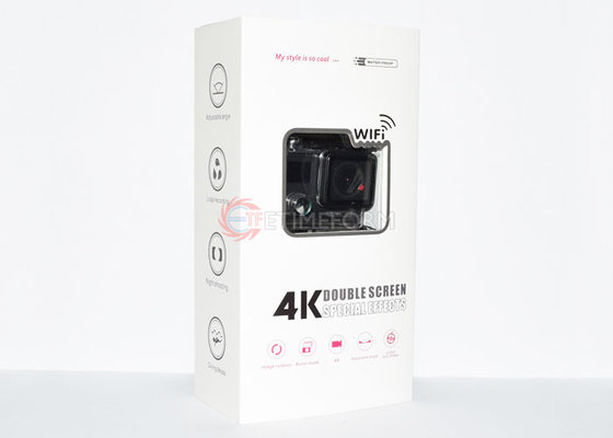 Dual Screen Action Camera With Wifi ,  Real 4K Waterproof Sport DV For Diving