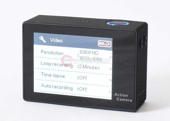 Mini Silver 1080p WIFI Action Camera Dual Screen , ROHS Portable Car DVR