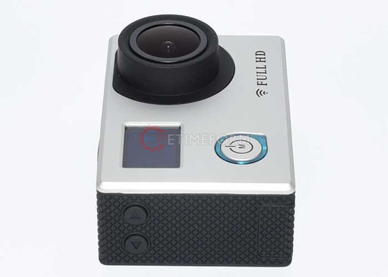 Mini Silver 1080p WIFI Action Camera Dual Screen , ROHS Portable Car DVR