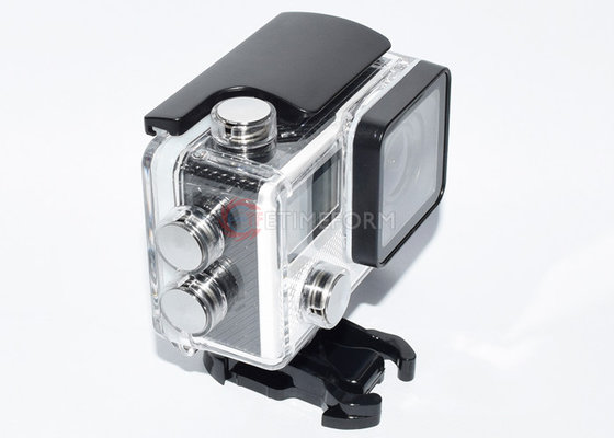 Silver 4K Double Screen WIFI Action Camera Remote Control Loop Recording