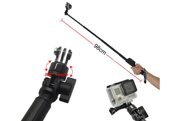 Remote Handheld Selfie Stick With WIFI , 39 Inch Sports DV Floating Selfie Stick