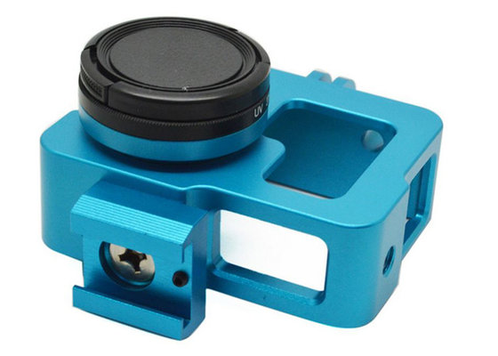 3 Colors CNC Action Camera Accessories Aluminum Frame With Screws Lens Cap