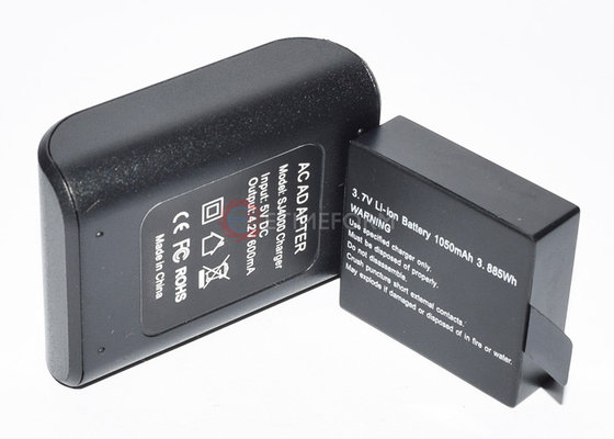 1 Pcs Li-ion Battery + Action Camera Battery Charger Black For TF Esj7000