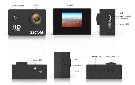SJCAM SJ4000 1080P Underwater Action Camera 12MP , FHD Sports Camcorder