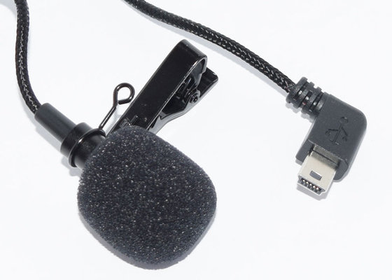 Black Sjcam Accessories External Microphone With Clip Type A / B For Sj6 Legend / Sj7 Star / Sj360