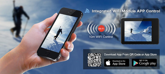 Voice Control EF100P Wifi 4K Action Camera 2.0 Touch Screen with Gyro and Remote, GPS Extension as option