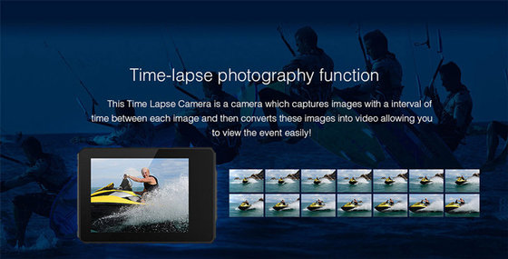 Voice Control EF100P Wifi 4K Action Camera 2.0 Touch Screen with Gyro and Remote, GPS Extension as option