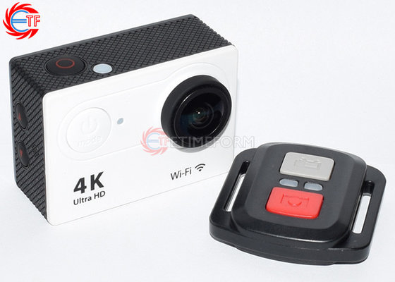 White Ultra HD Remote Control Action Camera 4k 60fps EH9R Logo Customized