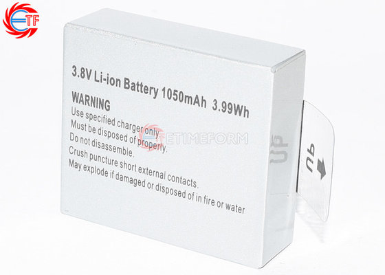 EBT-105B Silver Sports Camera Battery For SJ4000 , Slim 3.7 V Li Ion Battery 3.99wh