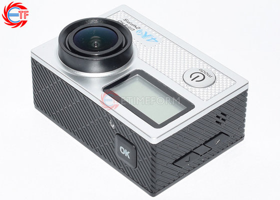 Silver 4K Double Screen WIFI Action Camera Remote Control Loop Recording