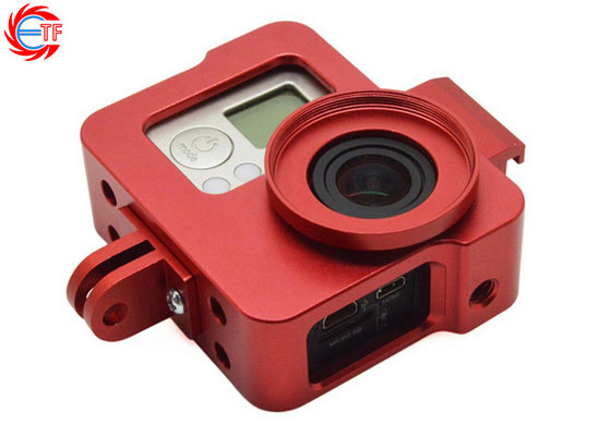 3 Colors CNC Action Camera Accessories Aluminum Frame With Screws Lens Cap