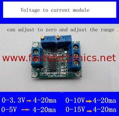 Voltage to current module signal conversion conditioning 0-3.3v/5v/10v/15v to 4-20mA transmitter