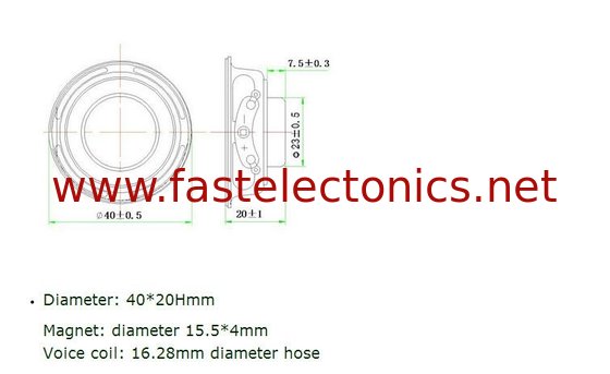 LS40N-11/1.5 inch 8 Ohm 3W rubber edge paper basin ,speaker; loudspeaker; reproducer; horn.loudhailer;