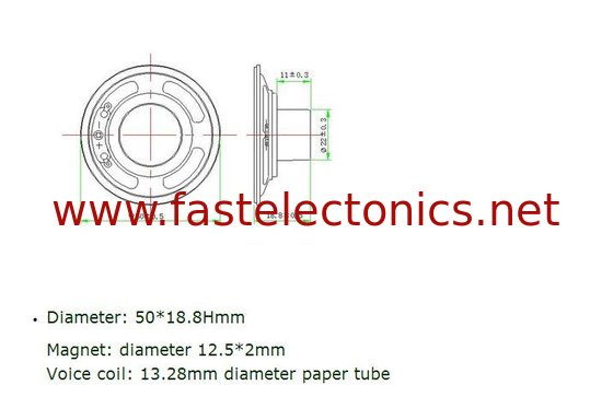 50mm LS50N-1 8 Ohm 2W telephone set toy horn high quality.speaker .loudspeaker; reproducer; horn.loudhailer;