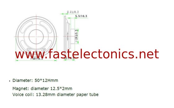 50mm LS50N-2 8 Ohm 1.5W telephone set toy horn   high quality.speaker .loudspeaker; reproducer; horn.loudhailer;