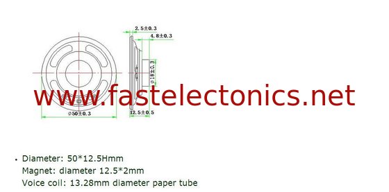 LS50N-10 50 mm 32 Ohm 0.25W telephone toy horn louds  high quality.speaker .loudspeaker; reproducer; horn.loudhailer;
