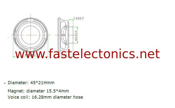 45mm LS45N-4 4 Ohm 3W telephone set toy    high quality.speaker .loudspeaker; reproducer; horn.loudhailer;