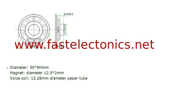 LS50N-11 50 mm 8 Ohm 1.5W telephone toy horn   high quality.speaker .loudspeaker; reproducer; horn.loudhailer;