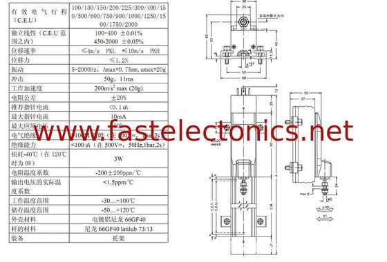 taly original authentic GEFRAN displacement sensor  PK-M-0400